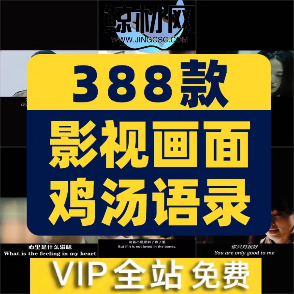 影视画面鸡汤语录-388款364MB - 鲸材网-鲸材素材网-高清素材库-技术教程-副业资源网